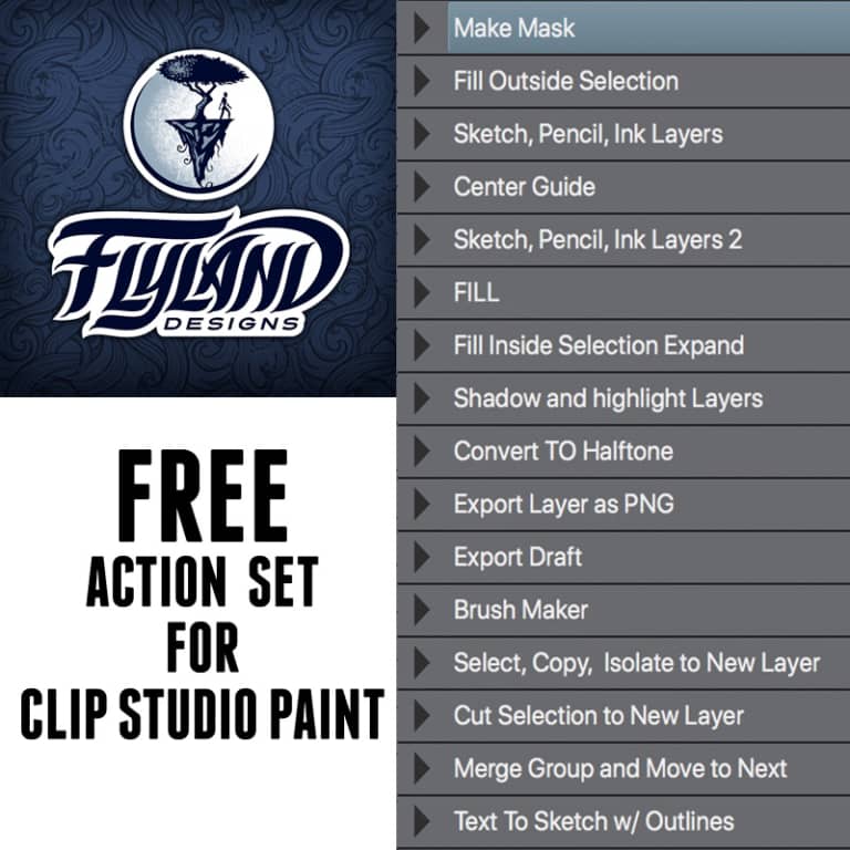 Free Action Set for Clip Studio Paint - Flyland Designs, Freelance ...