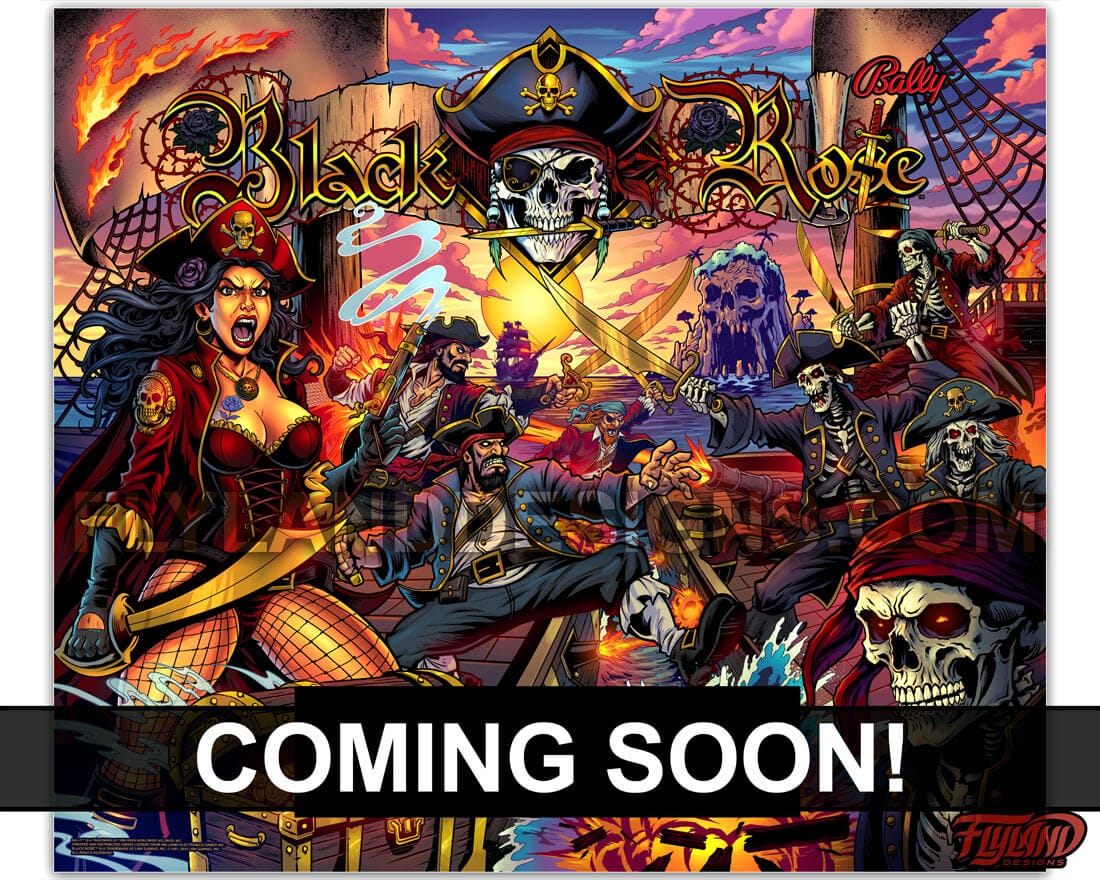 Black Rose Acrylic Backglass/Translite - Flyland Designs, Freelance ...