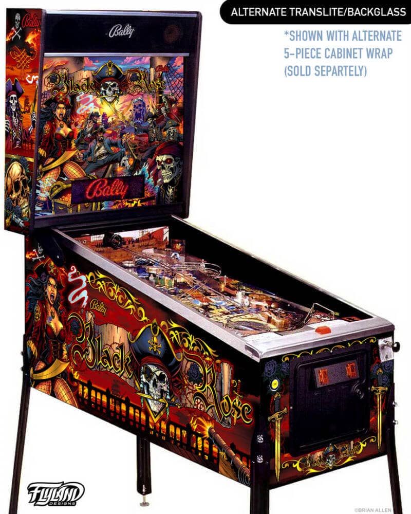 Black Rose Translite 26.5” X 23” (fits the pinball machine) - Flyland ...