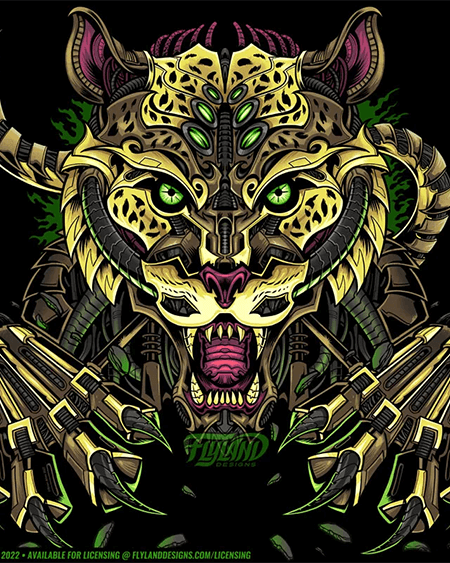 Cyborg Leopard - Flyland Designs, Freelance Illustration and Graphic ...