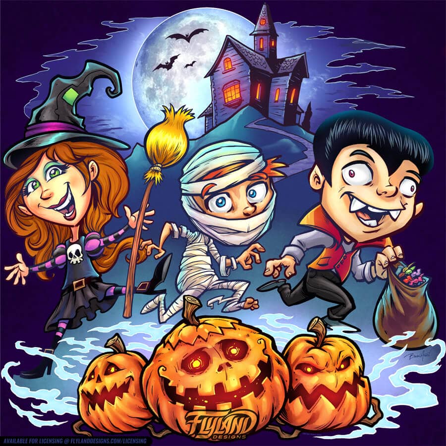 Trick or Treaters - Flyland Designs, Freelance Illustration and Graphic ...