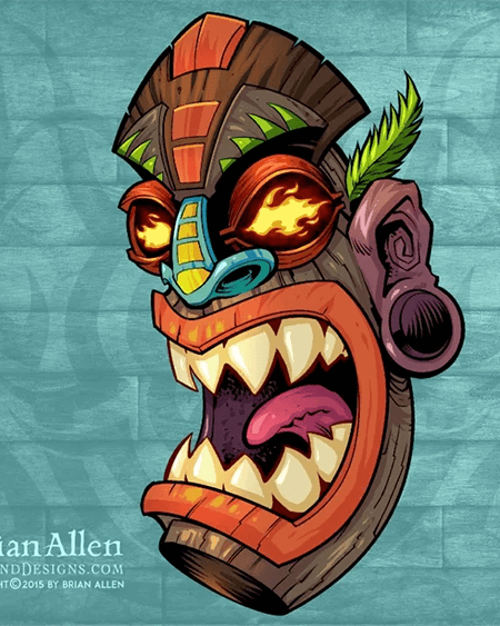 Tiki Heads - Flyland Designs, Freelance Illustration and Graphic Design ...